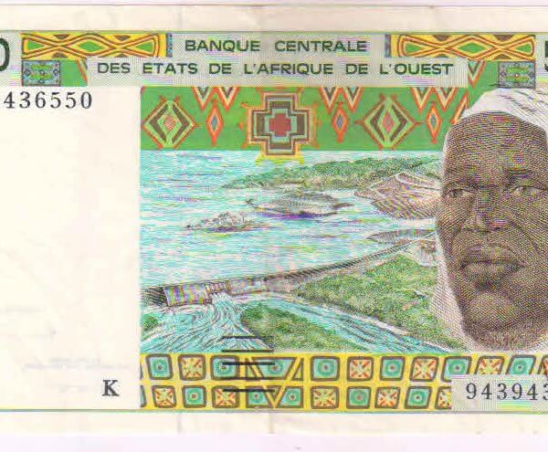 Senegal - West African States ( K )- 500 Francs Vf+ currency note - KB ...
