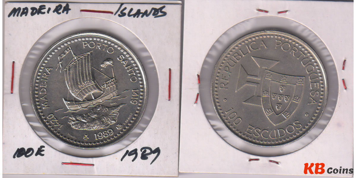 Madeira islands / Portuguese - 100 escudos 1989 coin - KB Coins ...